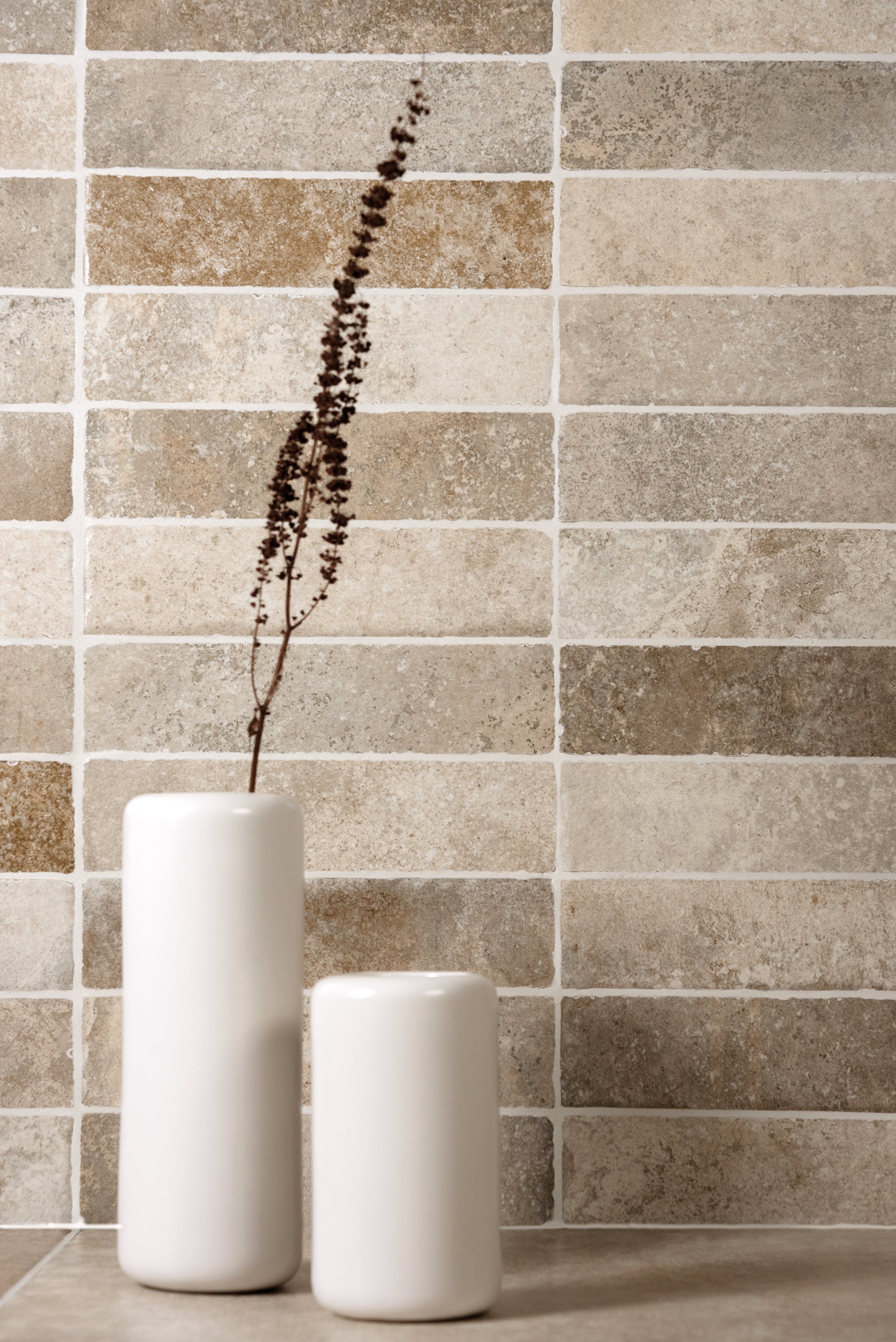 Bayonne Blend Rustique Porcelain Brick Tiles | Quorn Stone
