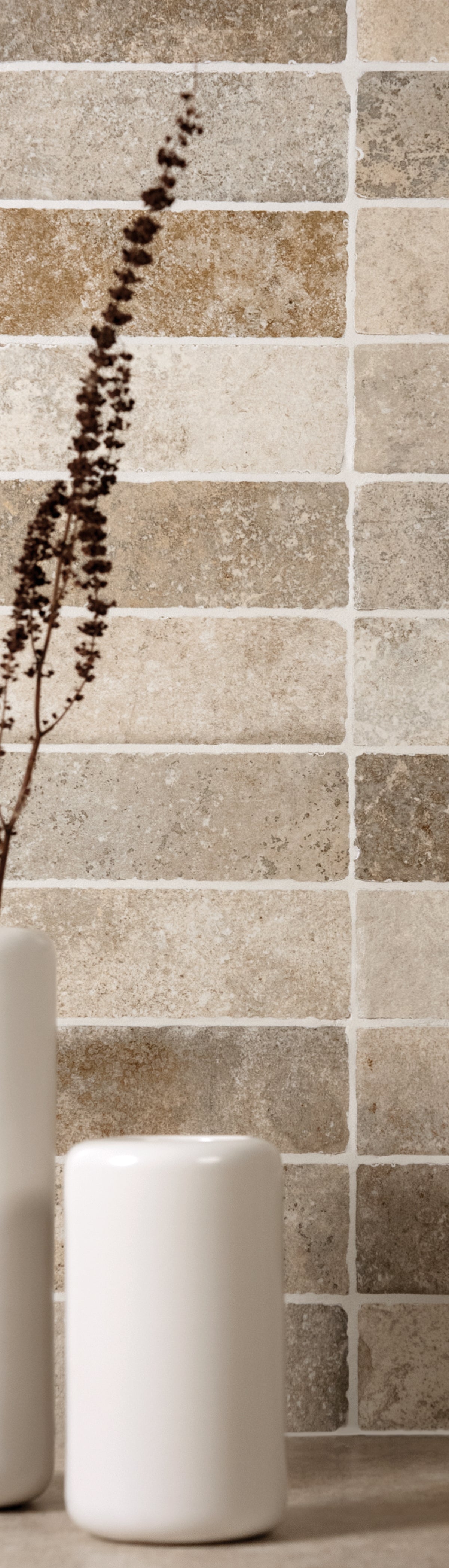 Bayonne Blend Rustique Porcelain Brick Tiles | Quorn Stone