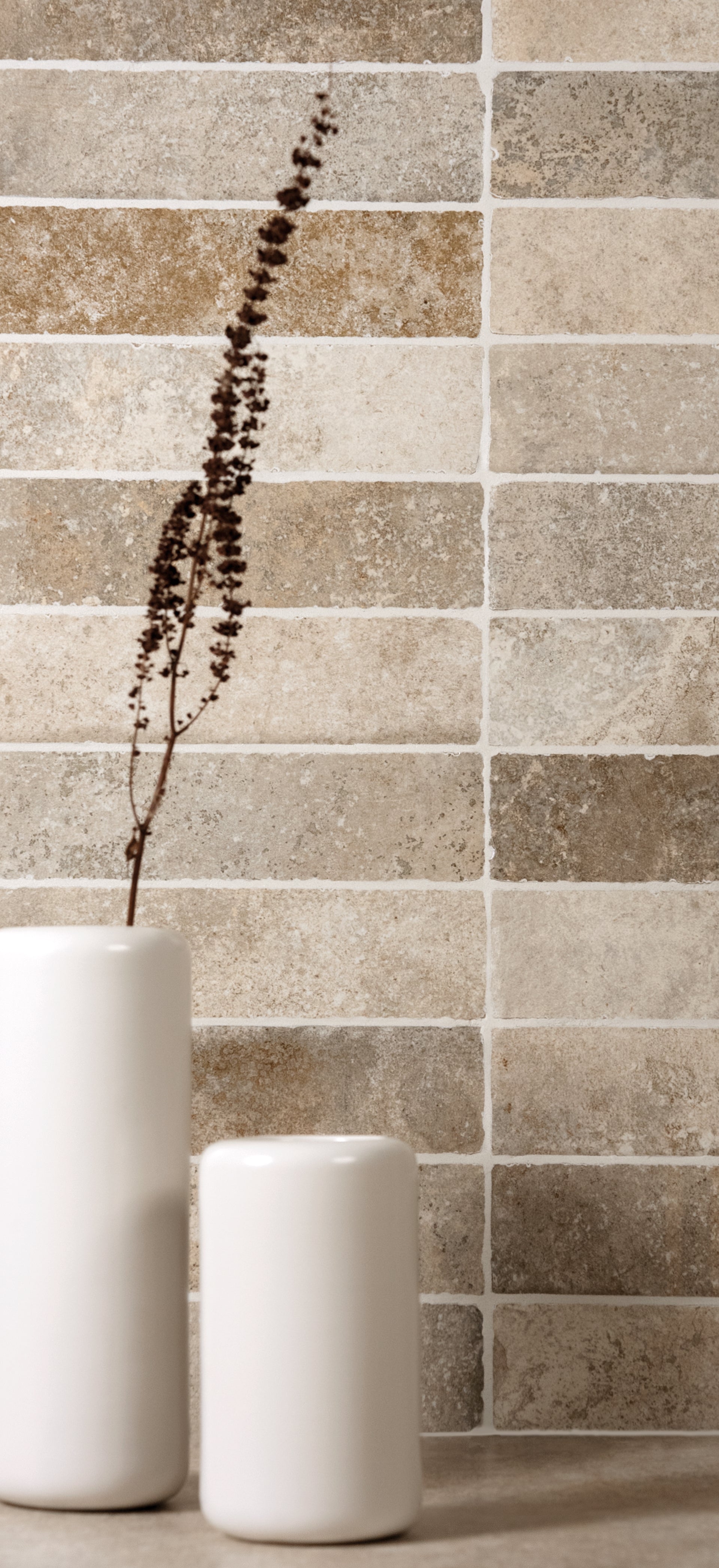 Bayonne Blend Rustique Porcelain Brick Tiles | Quorn Stone