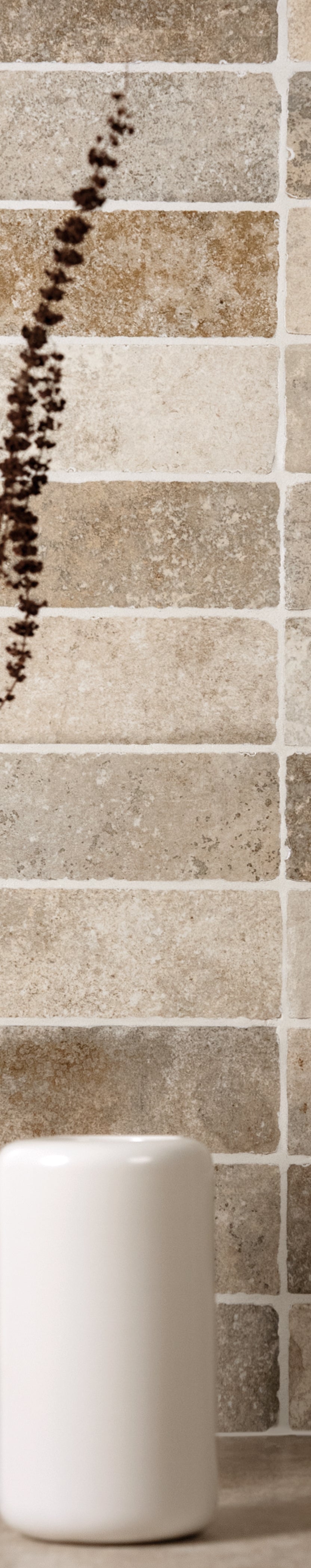 Bayonne Blend Rustique Porcelain Brick Tiles | Quorn Stone
