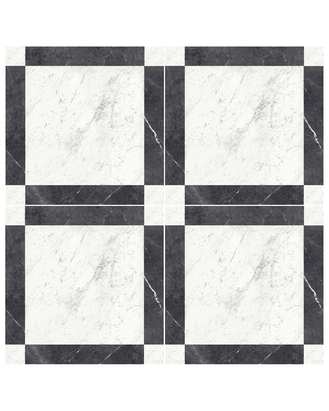 Berrittini Cassettone Marble Effect Porcelain Tiles | Quorn Stone