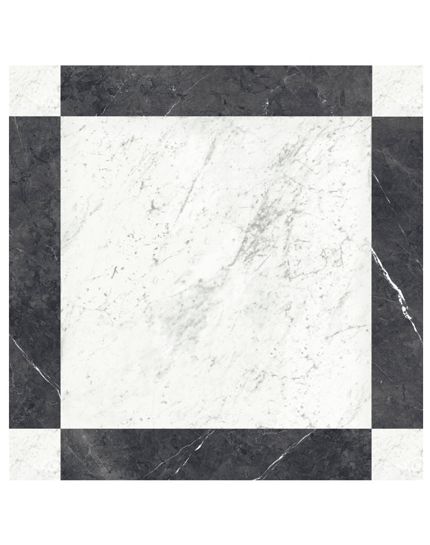 Berrittini Cassettone Marble Effect Porcelain Tiles | Quorn Stone