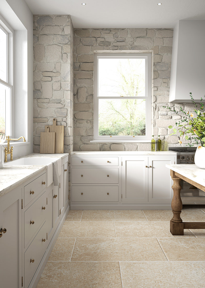 Farmhouse Beige Travertine Flooring Tiles 12 X 12 Travertine Natural