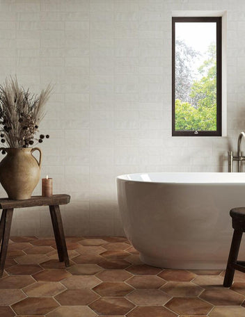 Campello Cotto Hexagon Terracotta Effect Tiles | Quorn Stone