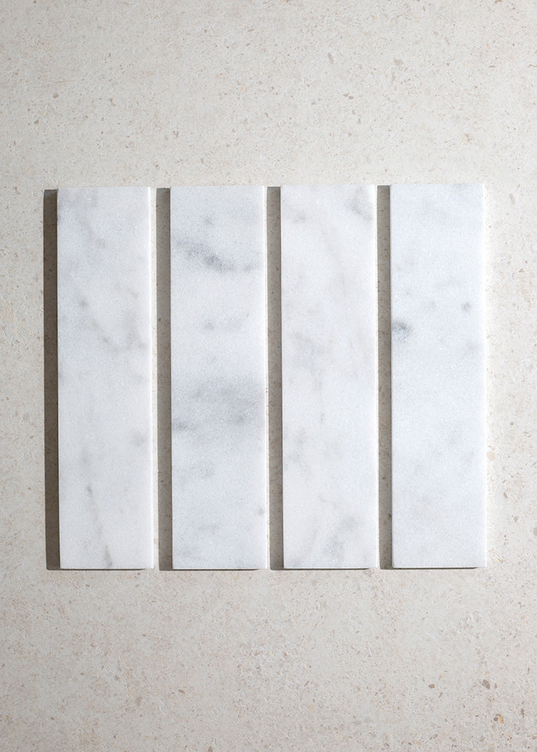 Carrara Bianco Honed Marble Metro Tiles | Quorn Stone