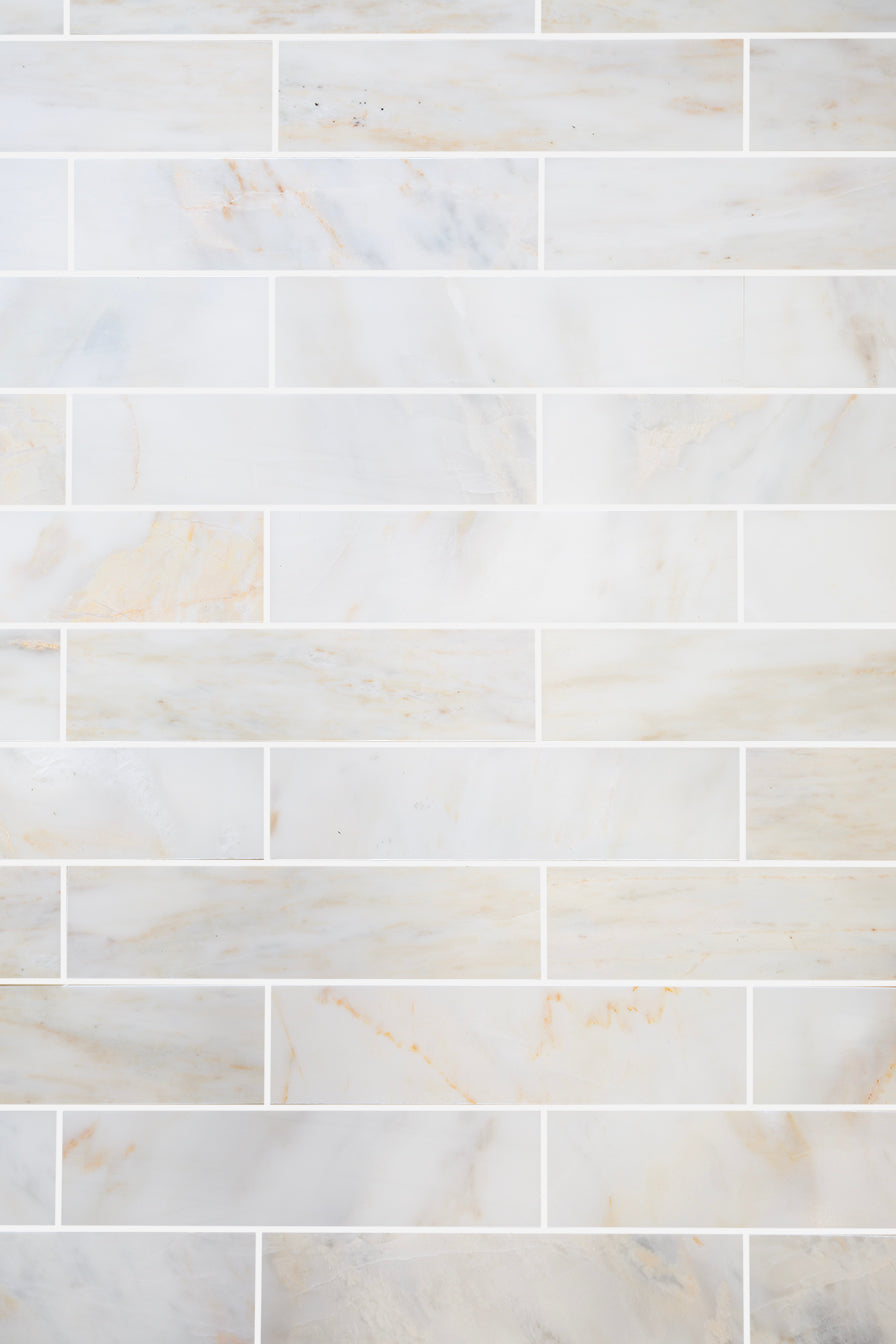 Carrara Oro Honed Marble Metro Tiles | Quorn Stone