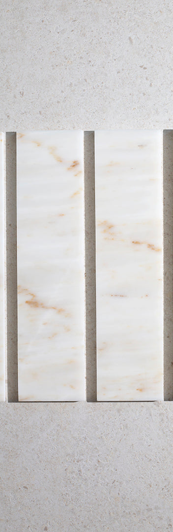 Carrara Oro Honed Marble Metro Tiles | Quorn Stone