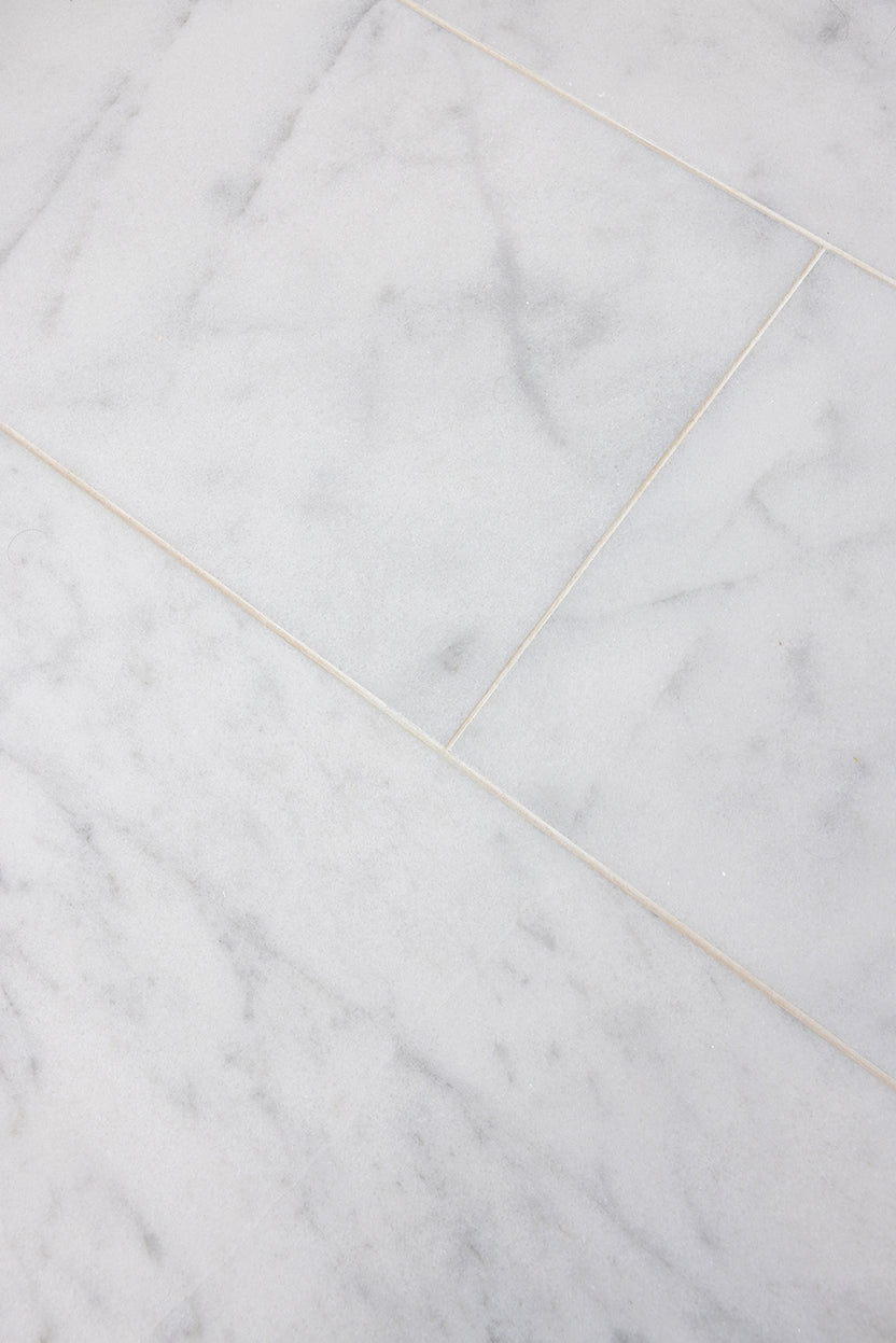 Carrara Bianco Honed Marble Tiles | Quorn Stone