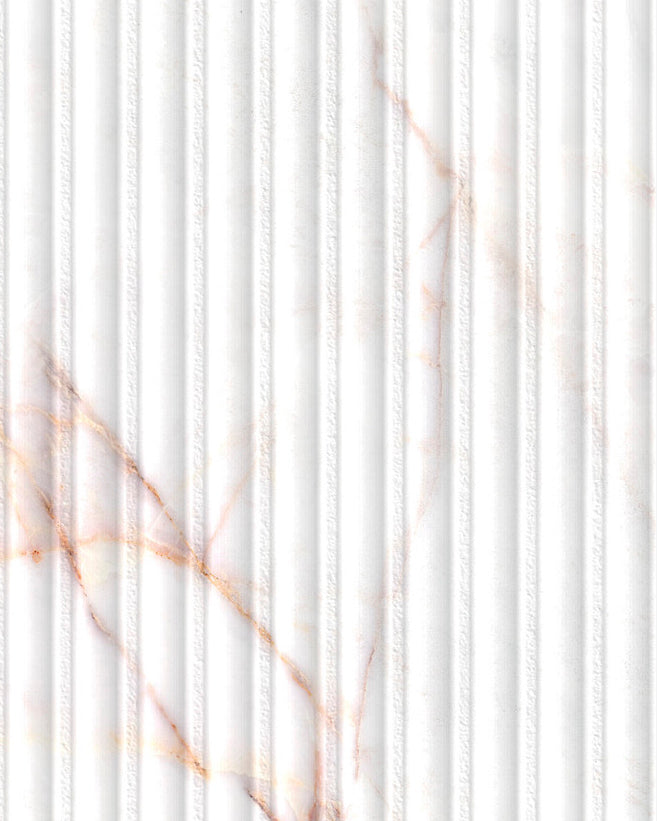 Carrara Rosa Pink Marble Effect Fluted Tiles | Quorn Stone