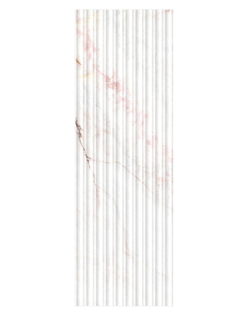 Carrara Rosa Pink Marble Effect Fluted Tiles | Quorn Stone