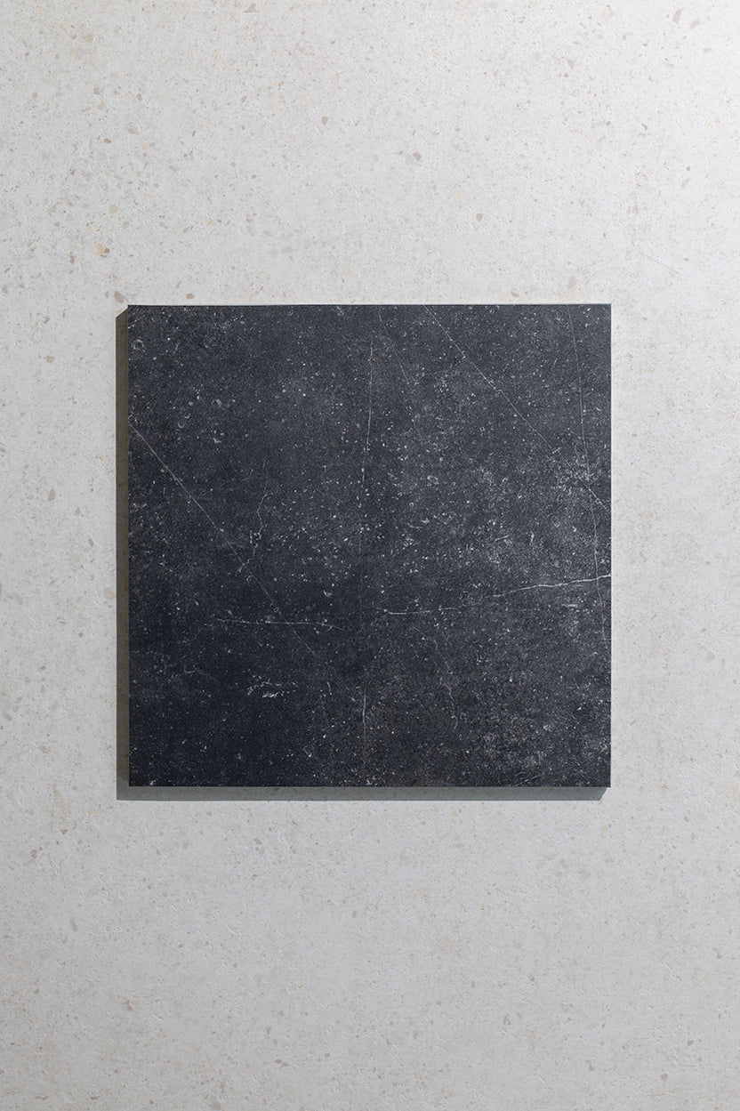 Chalfont Antiqued Black Marble Effect Porcelain Tiles | Quorn Stone