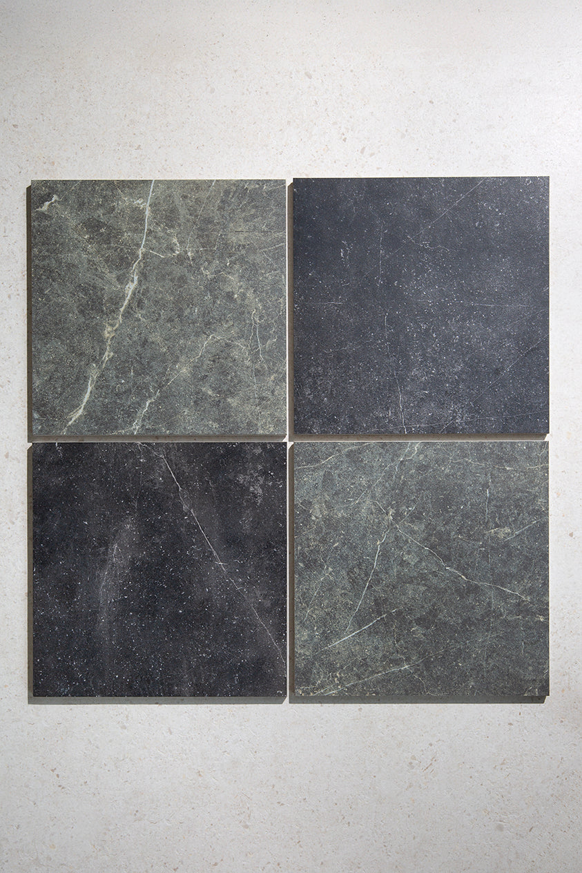 Chalfont Antiqued Green Marble Effect Porcelain Tiles | Quorn Stone