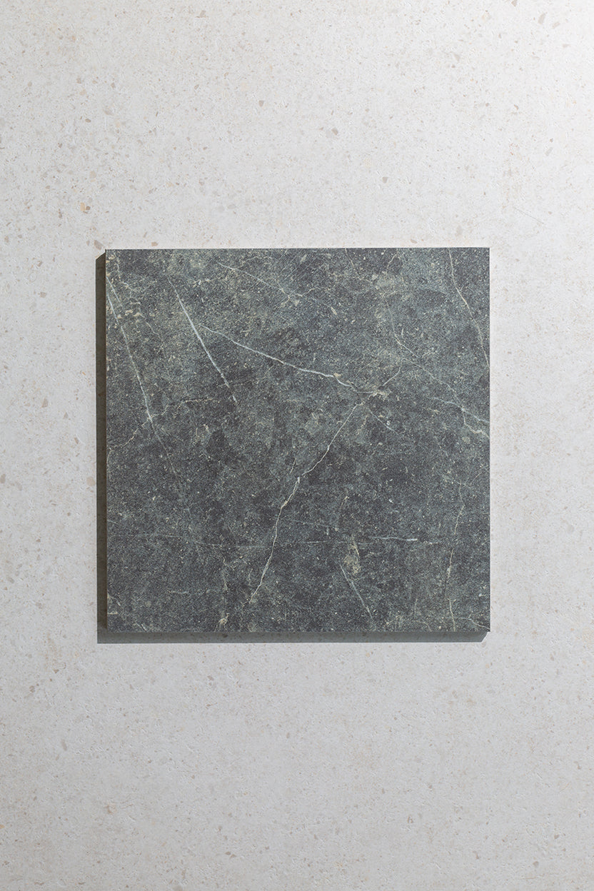 Chalfont Antiqued Green Marble Effect Porcelain Tiles | Quorn Stone