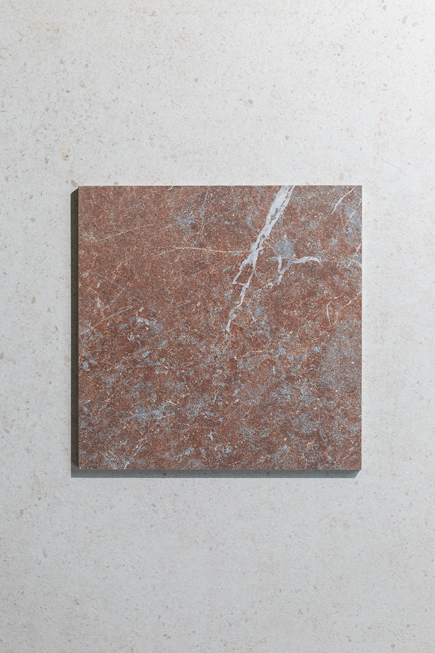 Chalfont Antiqued Red Marble Effect Porcelain Tiles | Quorn Stone