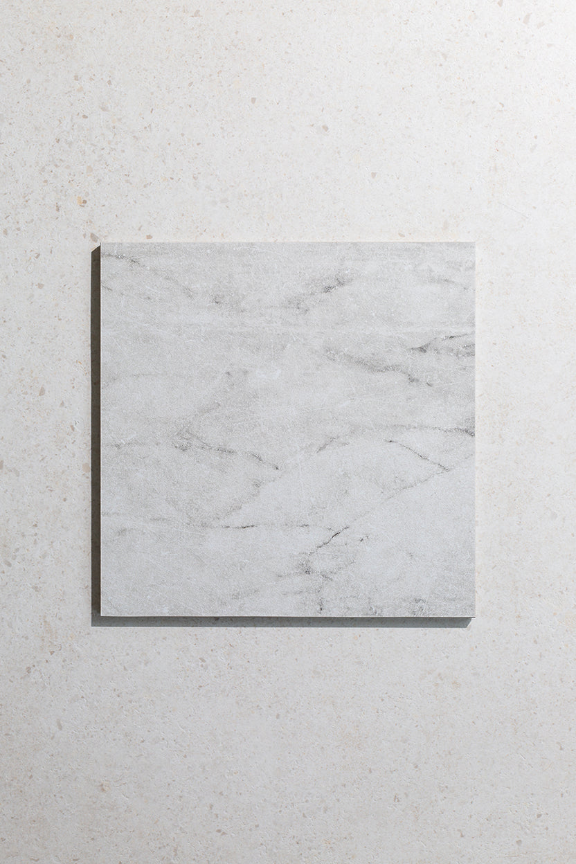Chalfont Antiqued White Marble Effect Porcelain Tiles | Quorn Stone