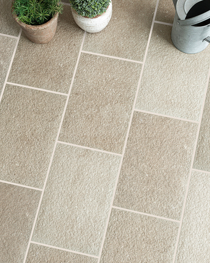 Clariston Beige Stone Effect Porcelain Cobbles | Quorn Stone