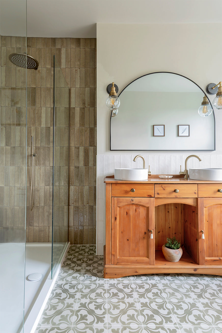 Hockley Antiqued Sage Metro Tiles | Wall Tiles | Quorn Stone