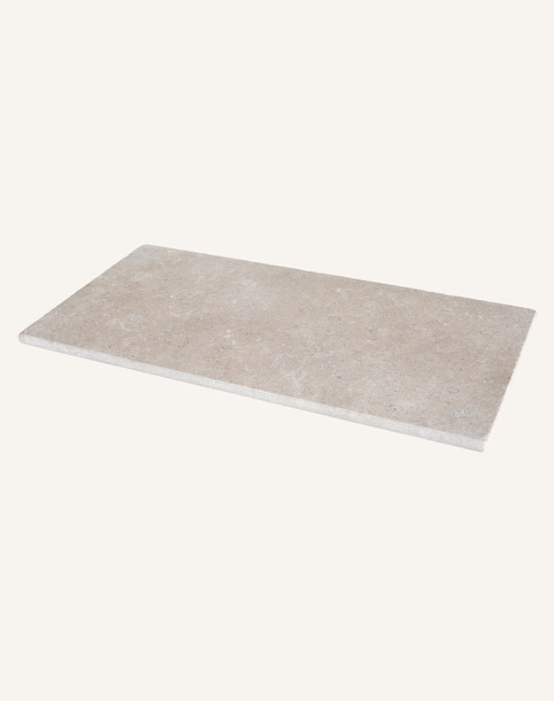 Dijon Tumbled Limestone Outdoor Bullnose Step | Quorn Stone