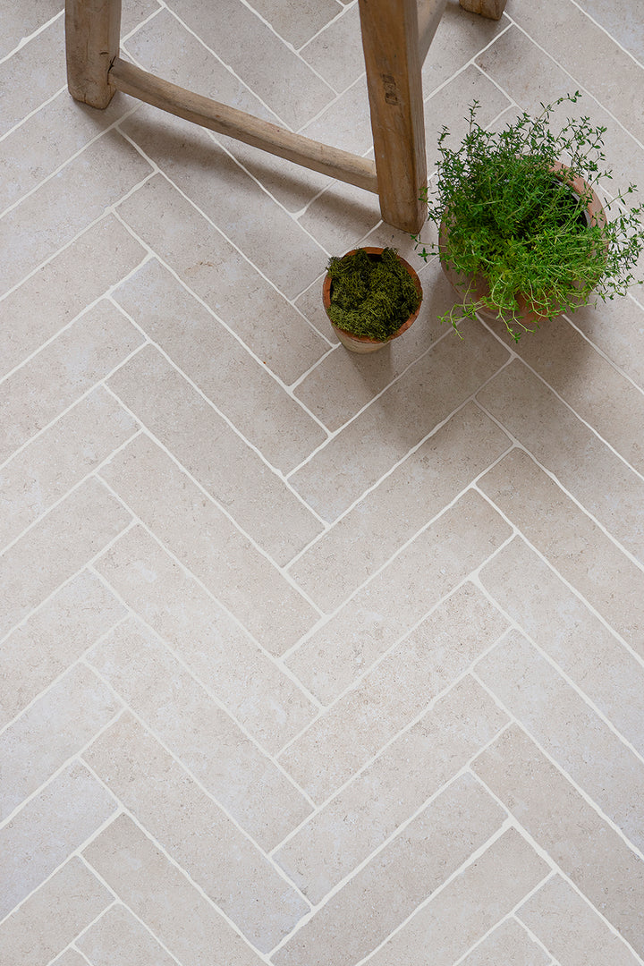 Dijon Rendition® by QS Stone Effect Porcelain Herringbone Cobbles ...