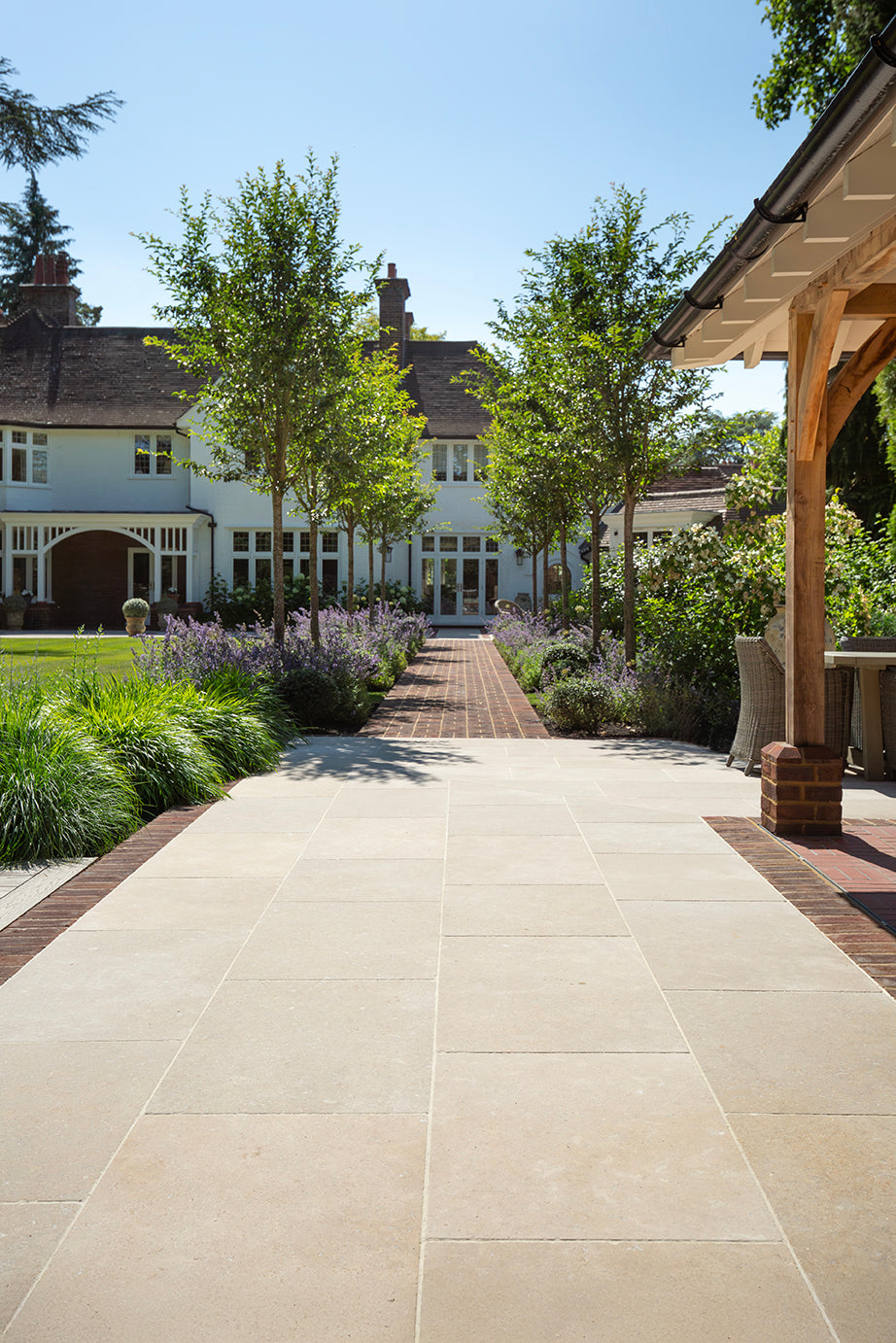 Dijon Tumbled Limestone Outdoor Paving | Quorn Stone