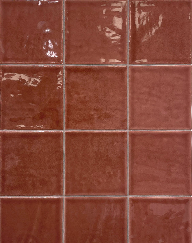 Farini Cinnamon Glazed Square Decorative Tiles | Quorn Stone