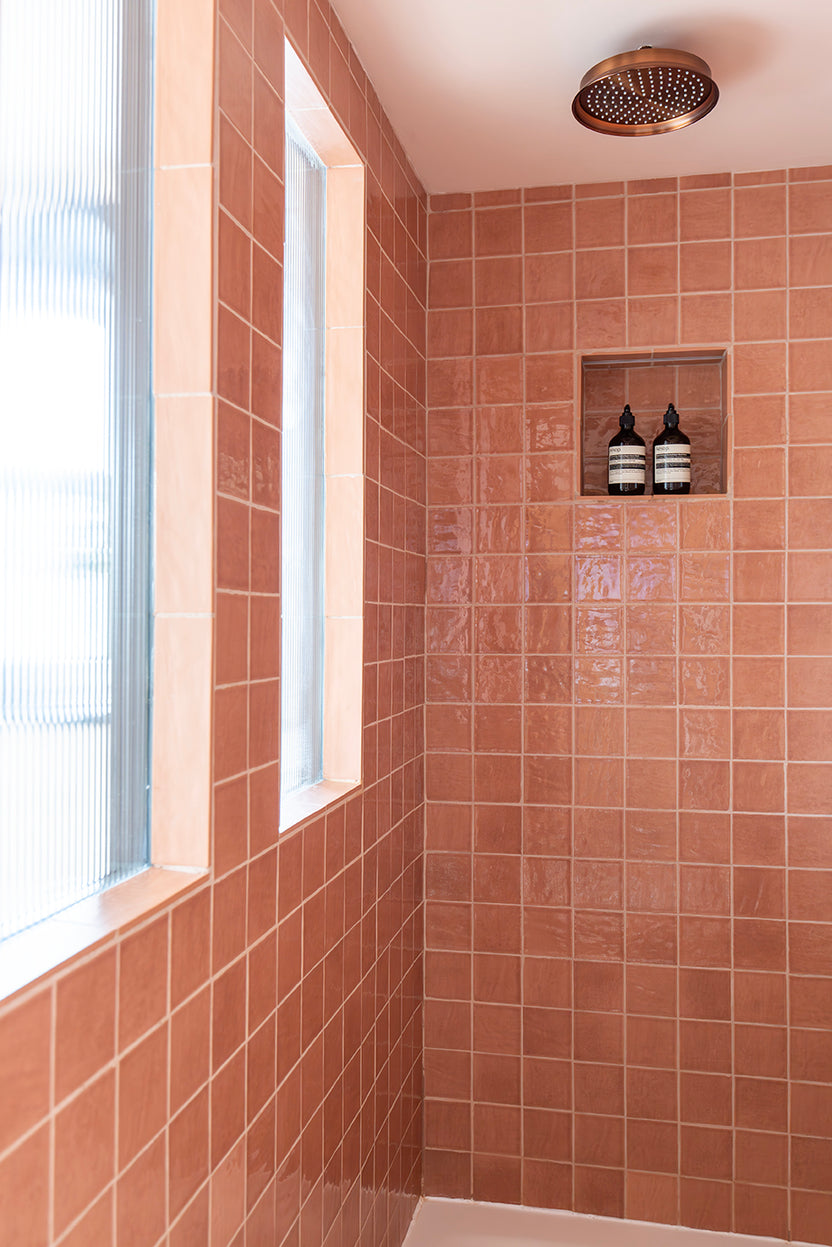Farini Terracotta Glazed Square Decorative Tiles | Quorn Stone