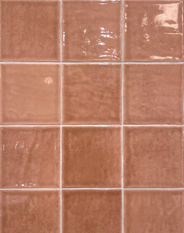 Farini Terracotta Glazed Square Decorative Tiles | Quorn Stone