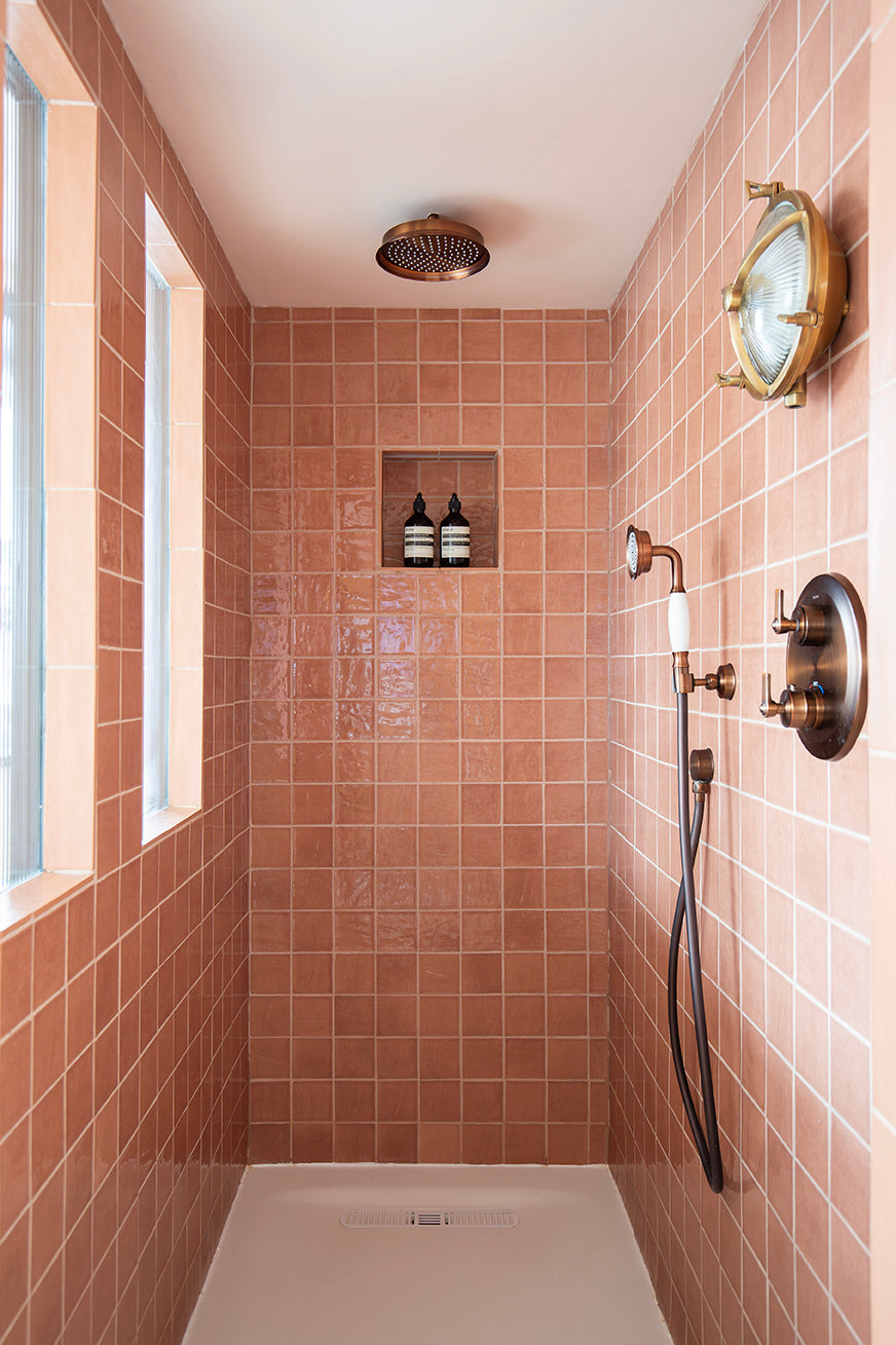 Farini Terracotta Glazed Square Decorative Tiles | Quorn Stone