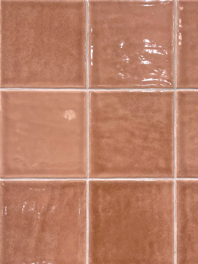 Farini Terracotta Glazed Square Decorative Tiles | Quorn Stone