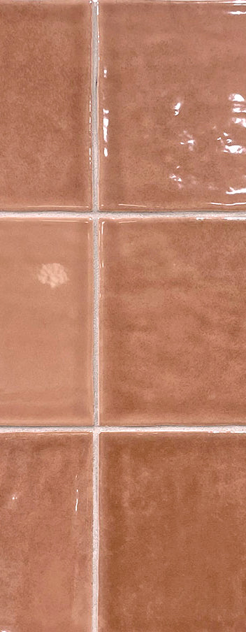 Farini Terracotta Glazed Square Decorative Tiles | Quorn Stone
