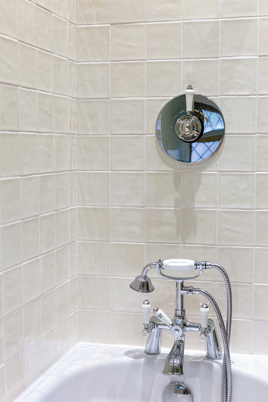 Farini Chalk Glazed Square Decorative Tiles | Quorn Stone