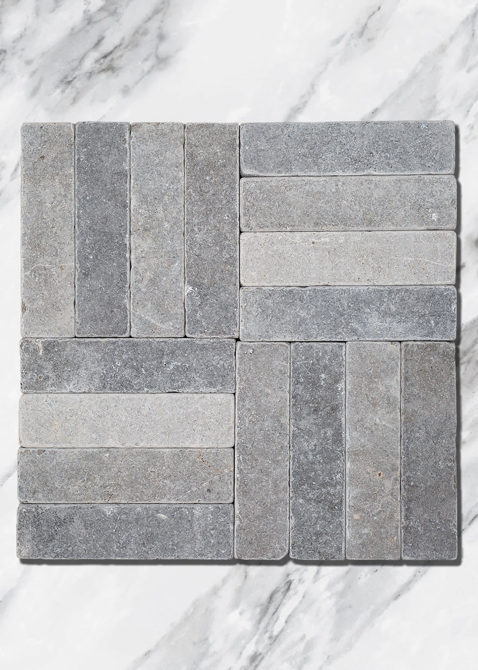 Farrow Grey Tumbled Herringbone Paving Cobbles | Quorn Stone