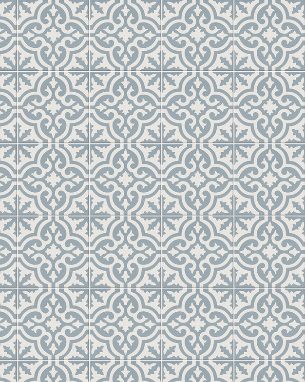 Fiorella Duck Egg Patterned Tiles | Decorative | Quorn Stone