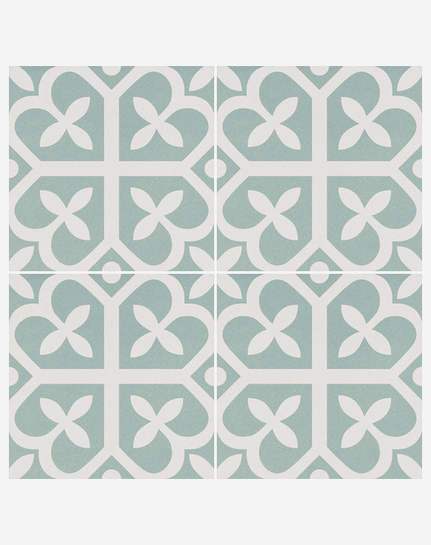 Fiorella Teal Decorative Patterned Tiles | Decorative | Quorn Stone