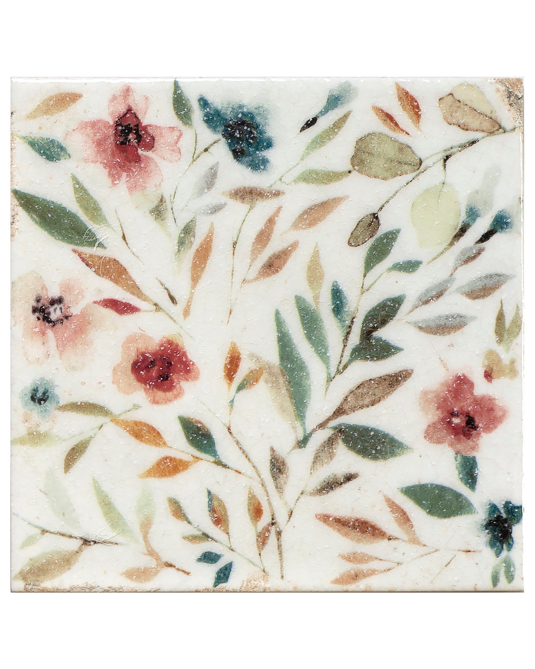 Flora Wild Meadow Crackle Glaze Decorative Tiles | Quorn Stone