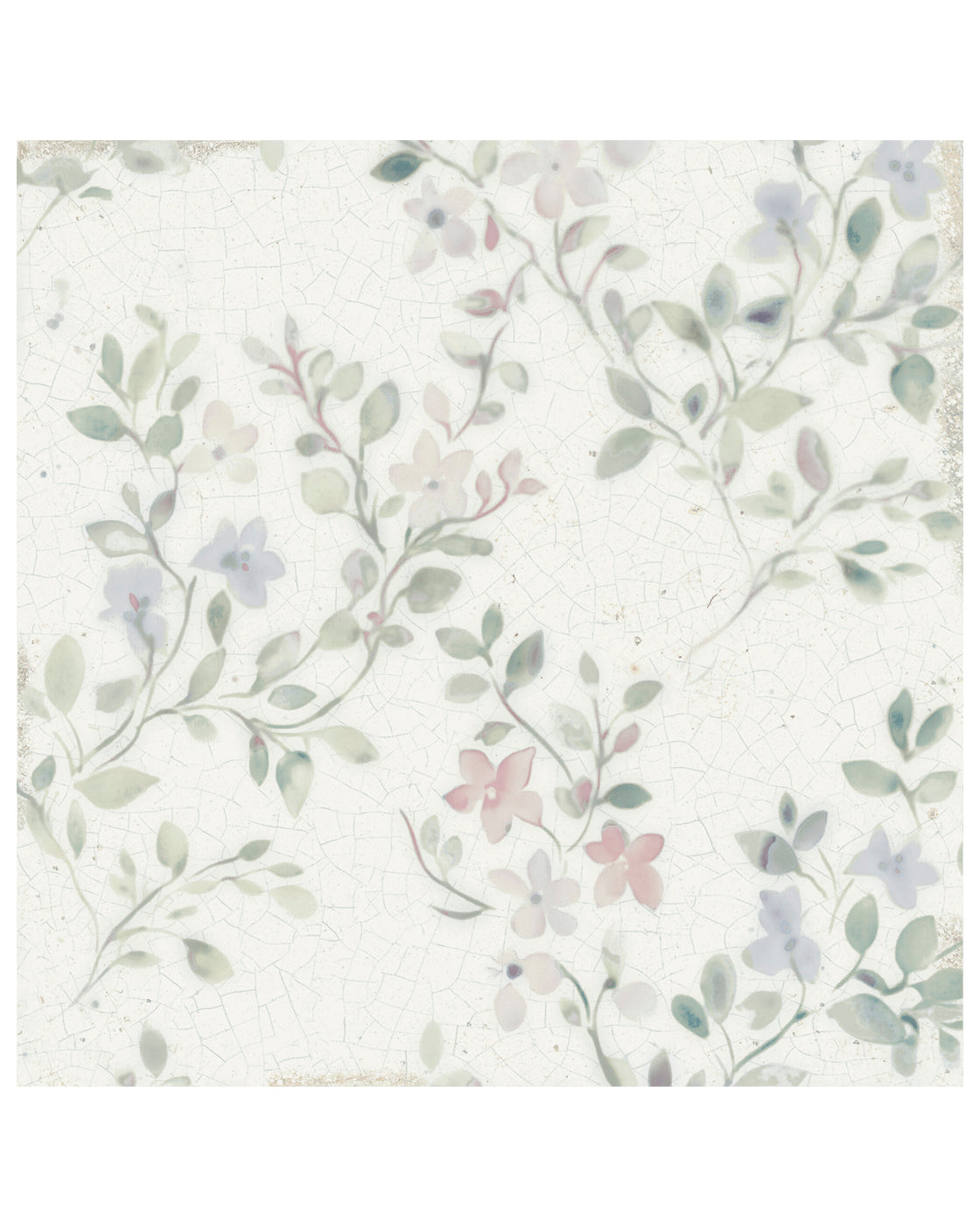 Flora Spring Blossom Crackle Glaze Decorative Tiles | Quorn Stone