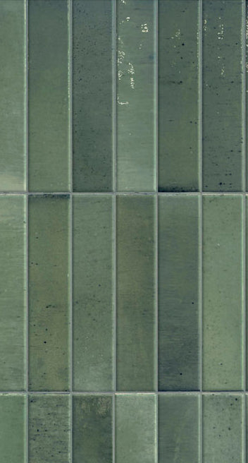 Nori Forest Gloss Metro Tiles | Quorn Stone