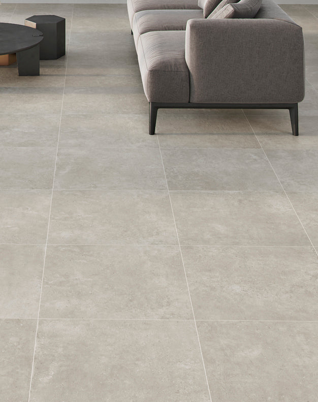 Frome Light Grey Stone Effect Porcelain Tiles | Quorn Stone