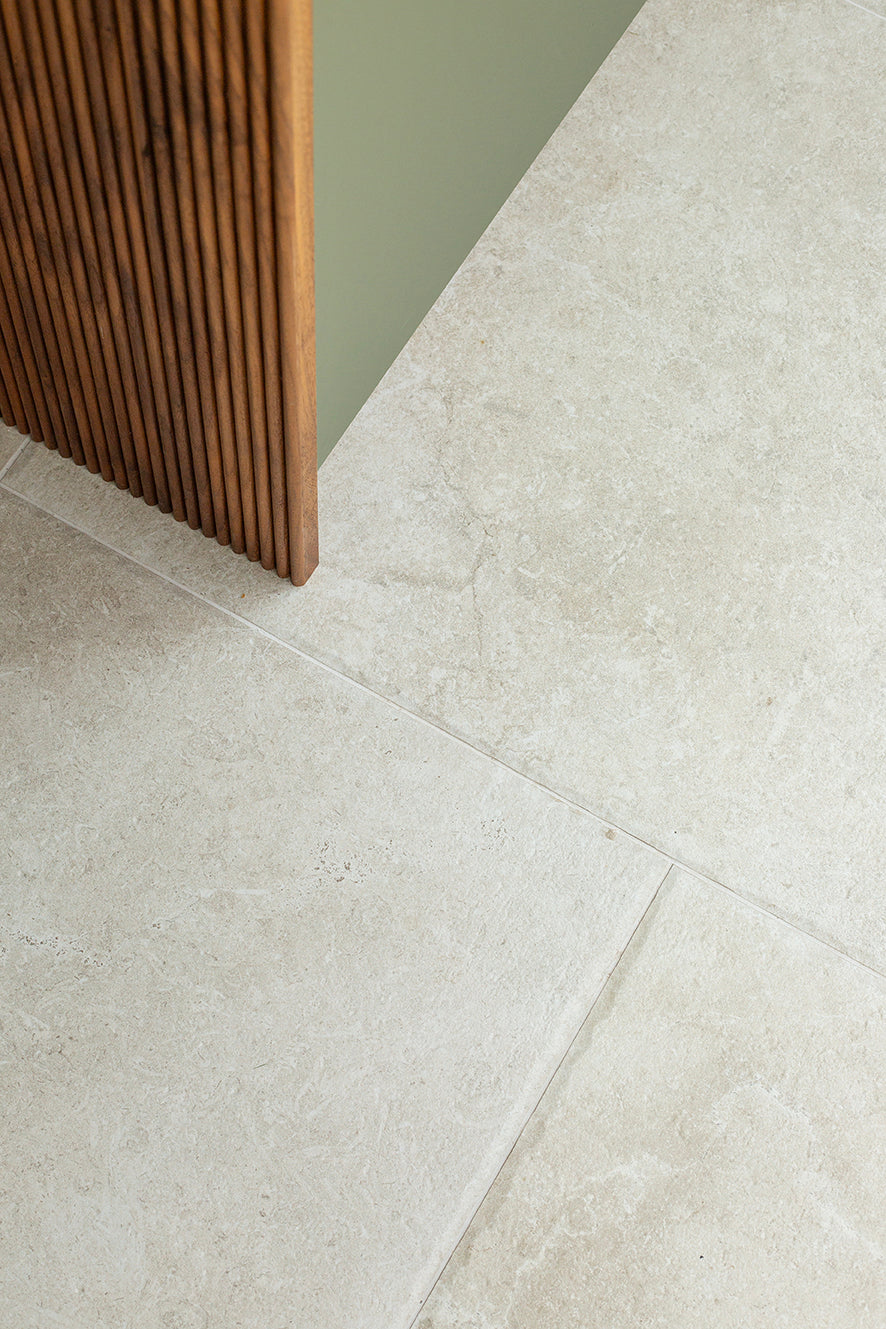 Hambleton Ivory Textured Stone Effect Porcelain | Quorn Stone