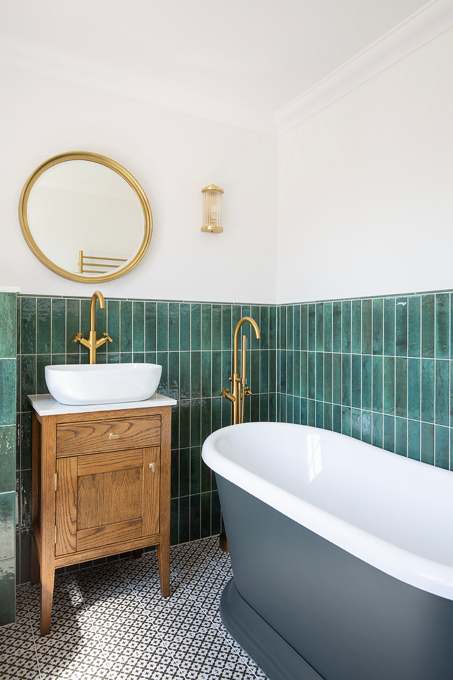 Hockley Antiqued Green Metro Tiles | Walls | Quorn Stone