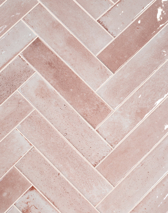 Hockley Antiqued Rose Metro Tiles | Wall Tiles | Quorn Stone