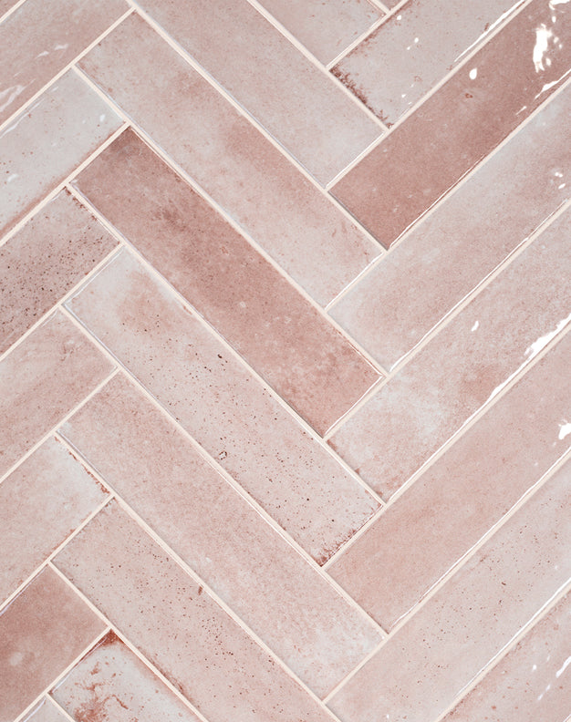 Hockley Antiqued Rose Metro Tiles | Wall Tiles | Quorn Stone