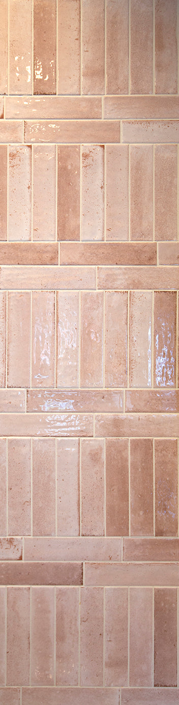 Hockley Antiqued Rose Metro Tiles | Wall Tiles | Quorn Stone