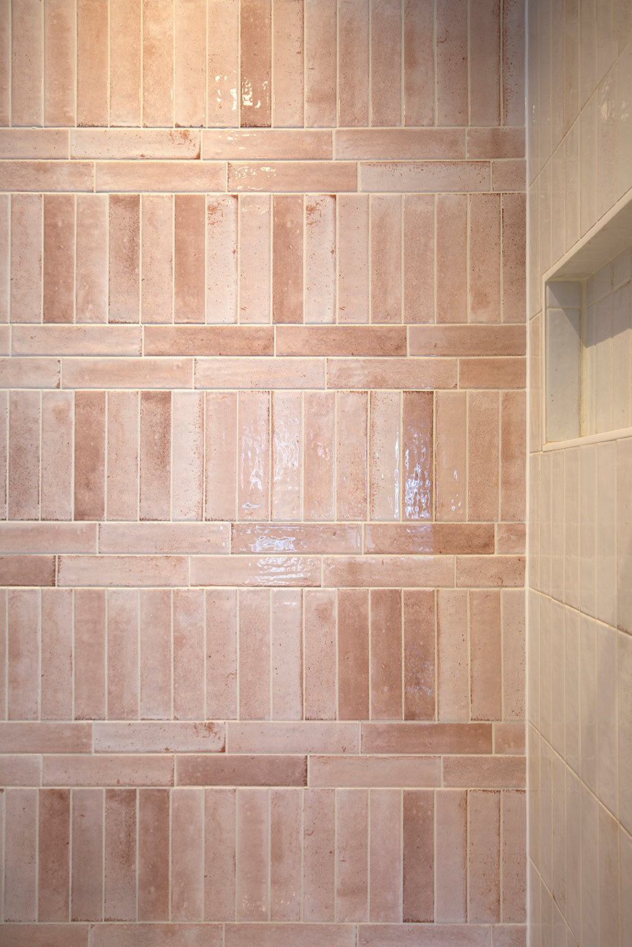 Hockley Antiqued Rose Metro Tiles | Wall Tiles | Quorn Stone