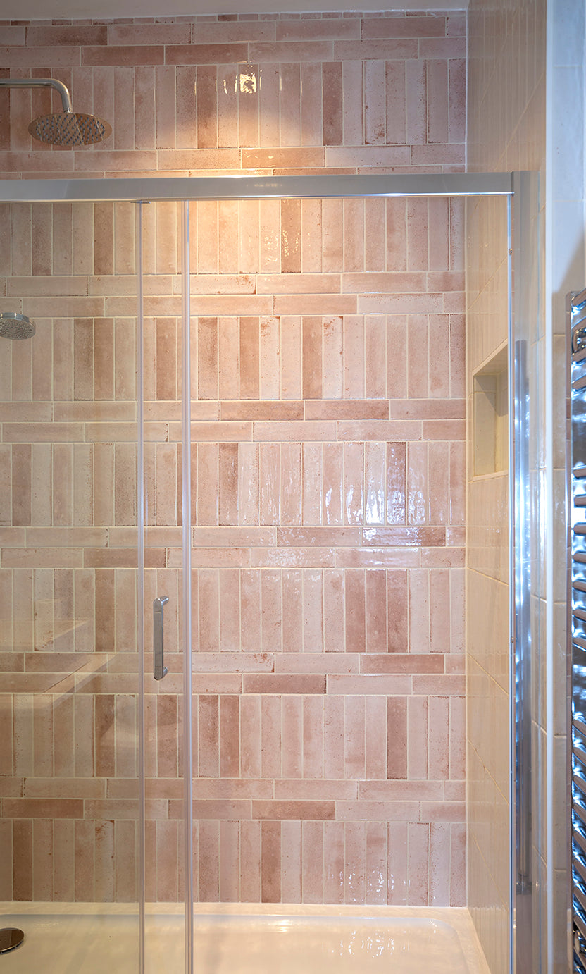 Hockley Antiqued Rose Metro Tiles | Wall Tiles | Quorn Stone