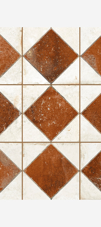 Julieta Autumn Red Chequered Tiles | Quorn Stone