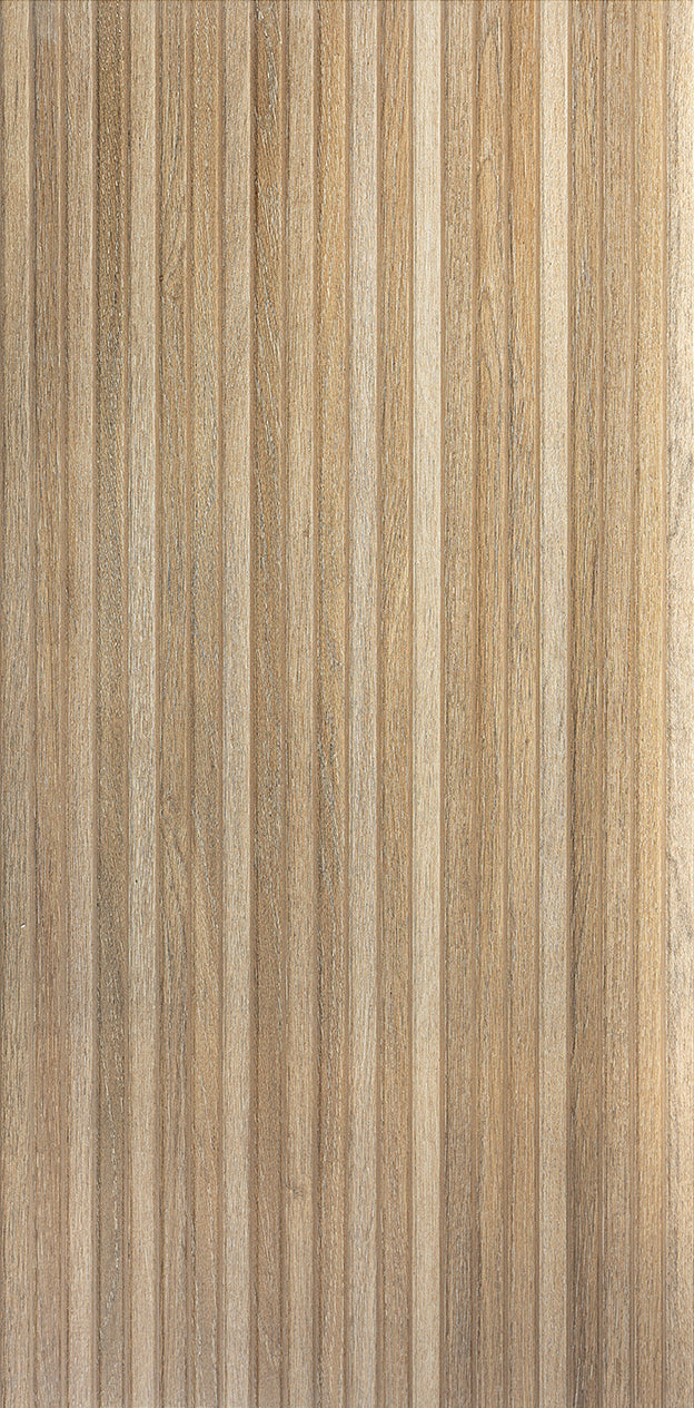Kyoto Mid Oak Slatted Wood Effect Tile | Quorn Stone