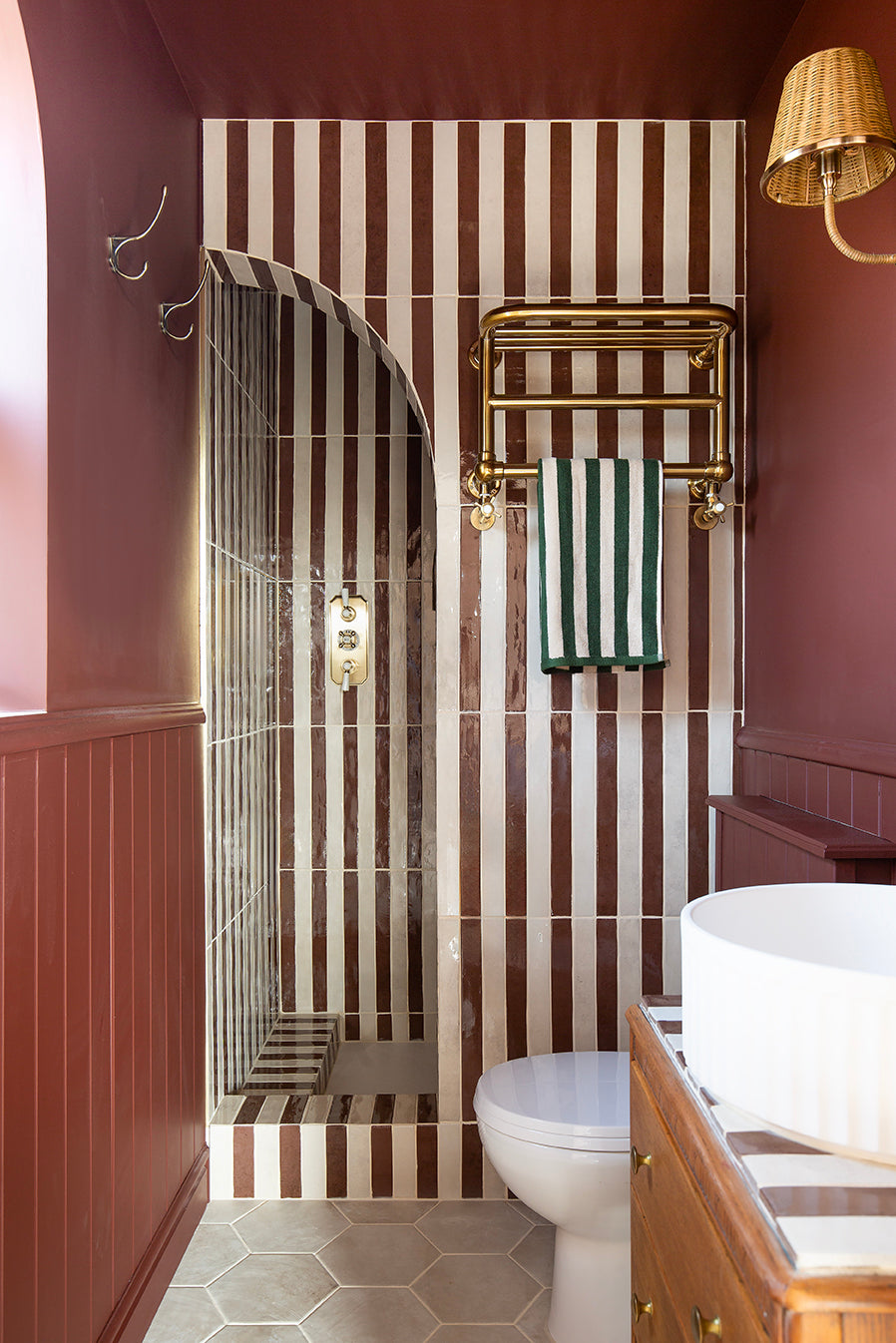 Luella Claret Red Gloss Metro Tiles | Wall Tiles | Quorn Stone