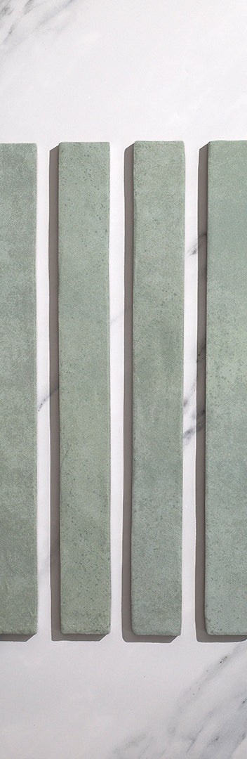 Luella Powder Blue Gloss Metro Tiles | Wall Tiles | Quorn Stone