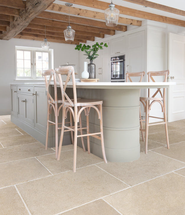 Montpellier Sable Tumbled Effect Porcelain Tiles | Quorn Stone